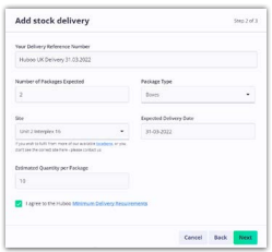 Sending Stock To Huboo