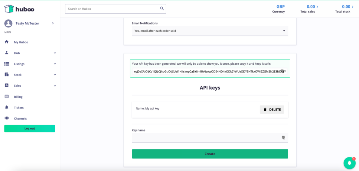 Open API > Setting Up Your Sandbox Environment